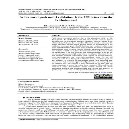 Principal Component Analysis of the Achievement Goal Questionnaire ...