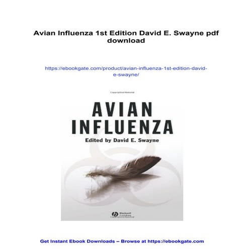 Avian Influenza 1st Edition David E. Swayne | PDF