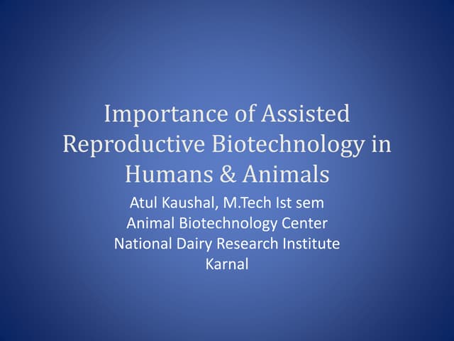 assisted reproductive technology | PPTX