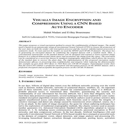 Visually Image Encryption And Compression Using A Cnn Based Autoencoder 5728