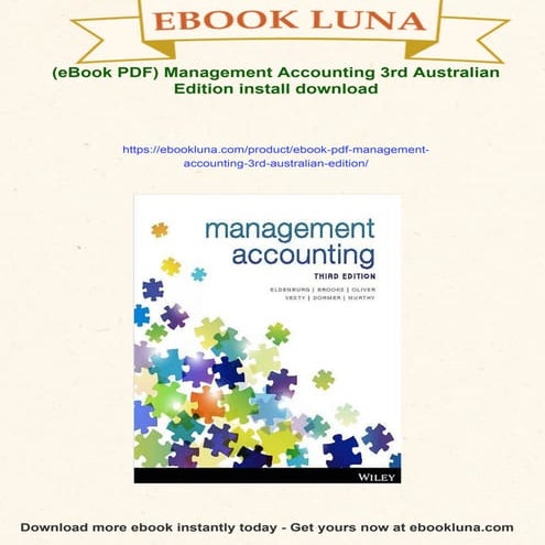 (eBook PDF) Management Accounting 3rd Australian Edition | PDF
