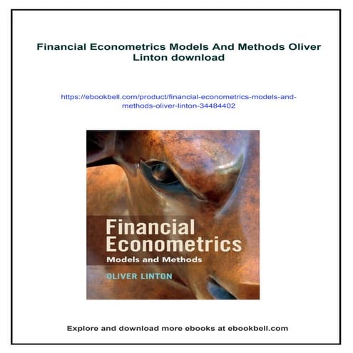 Financial Econometrics Models And Methods Oliver Linton | PDF