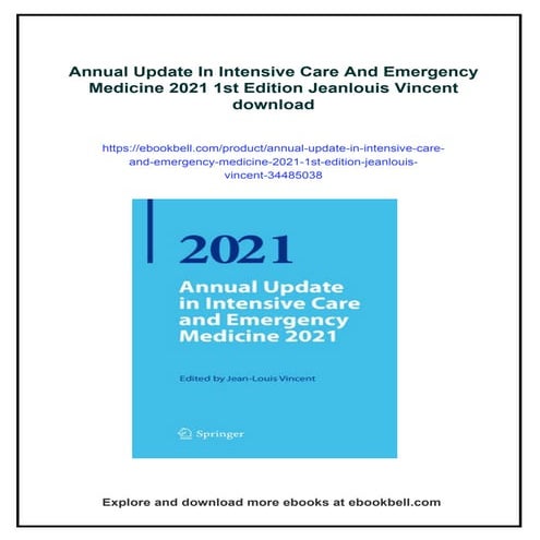 Annual Update In Intensive Care And Emergency Medicine 2021 1st Edition ...
