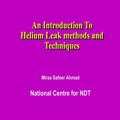 level 2 course training -Helium-Leak-Testing ppt | PPT