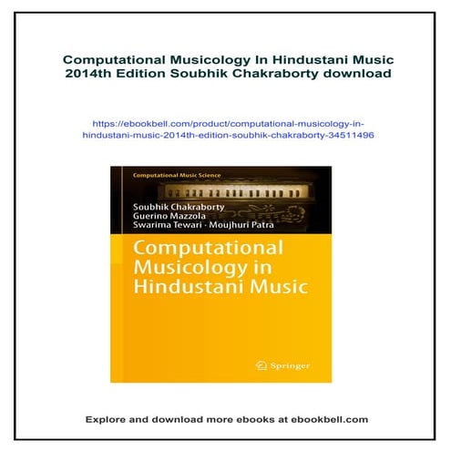 Computational Musicology In Hindustani Music 2014th Edition Soubhik ...