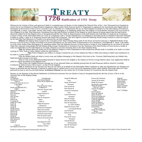 1726 Ratification of the 1725 Treaty | PDF