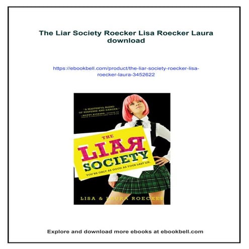 The Liar Society Roecker Lisa Roecker Laura | PDF