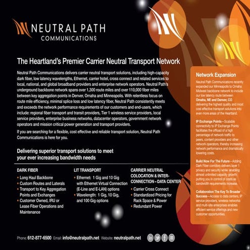 Neutral Path Communications Overview | PDF