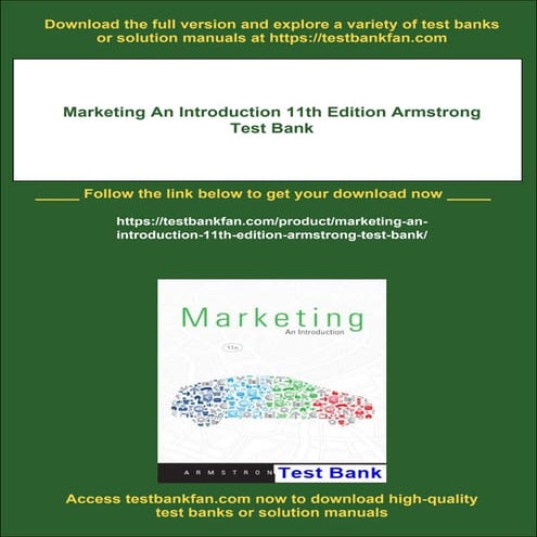 Marketing An Introduction 11th Edition Armstrong Test Bank | PDF
