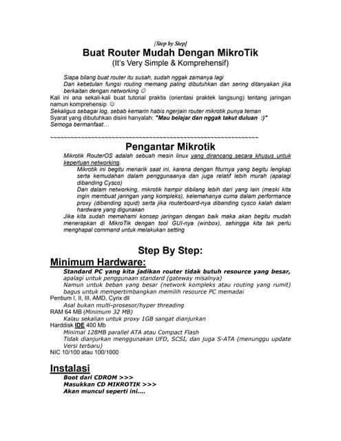 Setting buat-router-mikrotik- | PPT