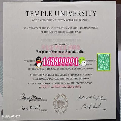 Temple University degree offer diploma Transcript | PPT