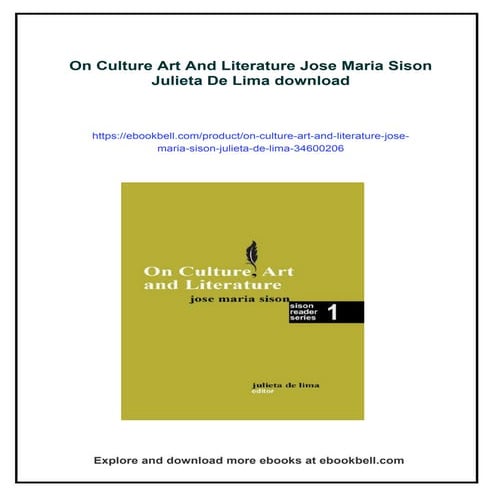 On Culture Art And Literature Jose Maria Sison Julieta De Lima | PDF