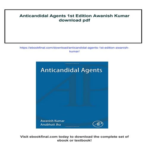Anticandidal Agents 1st Edition Awanish Kumar | PDF
