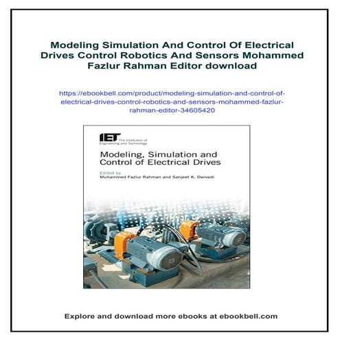 Modeling Simulation And Control Of Electrical Drives Control Robotics And Sensors Mohammed ...