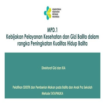 Pemeriksaan Kesehatan Anak Terintegrasi (PKAT) | PPTX