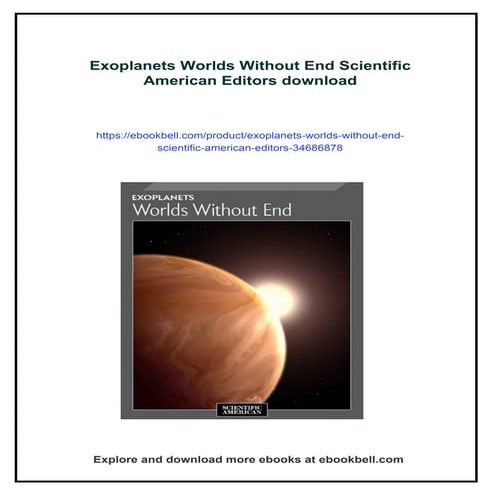 Exoplanets Worlds Without End Scientific American Editors | PDF