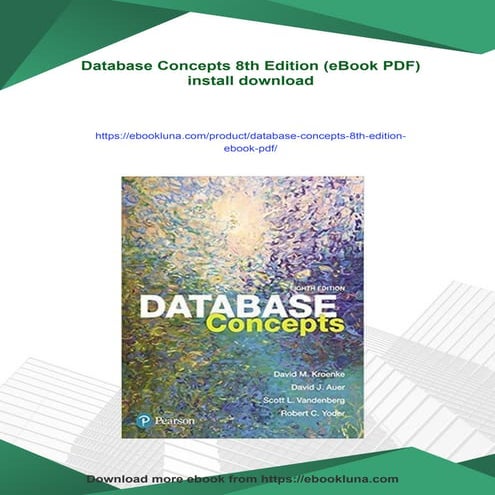 Database Concepts 8th Edition (eBook PDF) | PDF
