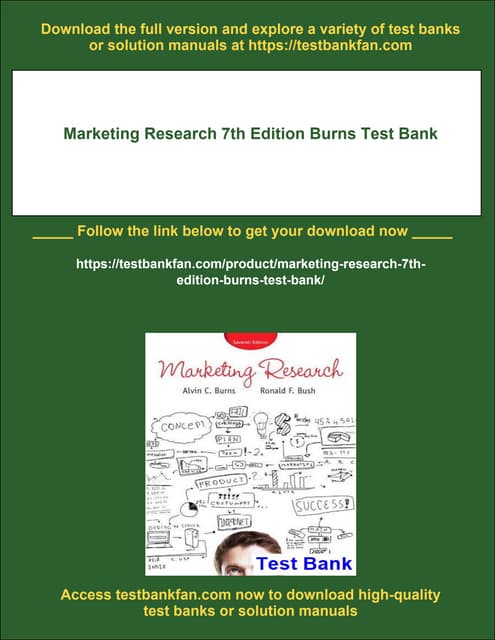 Marketing Research 7th Edition Burns Test Bank | PDF Marketing Research 7th Edition Burns Test Bank | PDF