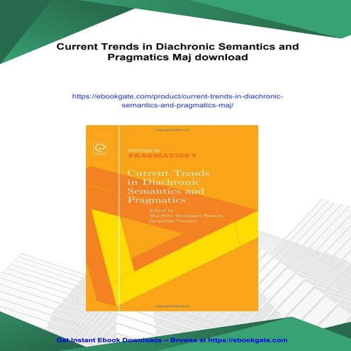 Current Trends in Diachronic Semantics and Pragmatics Maj | PDF