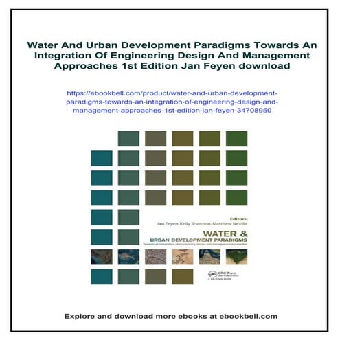 Water And Urban Development Paradigms Towards An Integration Of ...