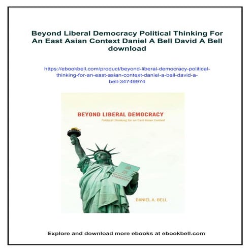 Beyond Liberal Democracy Political Thinking For An East Asian Context ...