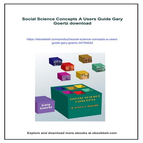 Social Science Concepts A Users Guide Gary Goertz | PDF