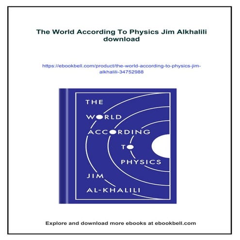 The World According To Physics Jim Alkhalili | PDF