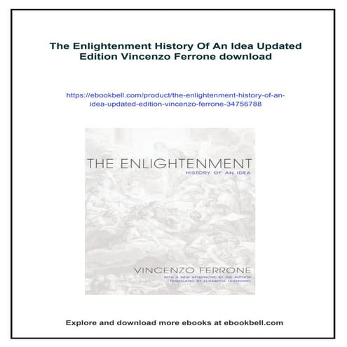 The Enlightenment History Of An Idea Updated Edition Vincenzo Ferrone | PDF