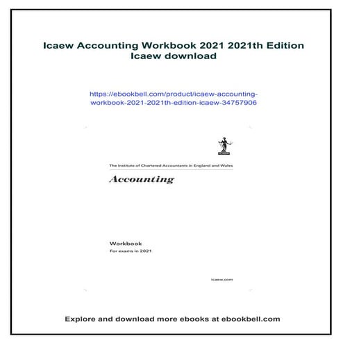 Icaew Accounting Workbook 2021 2021th Edition Icaew | PDF