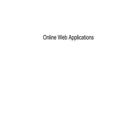 Online Web Applications | PPT