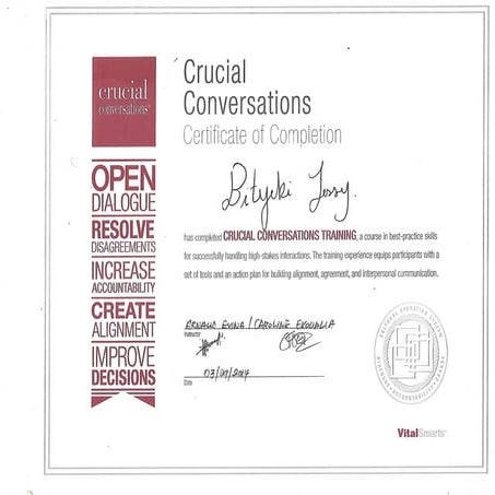 CRUCIAL CONVERSATION CERTIFICATE | PDF