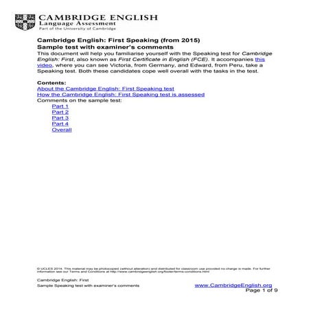 173977 cambridge-english-first-speaking-test-examiner-comments | PDF