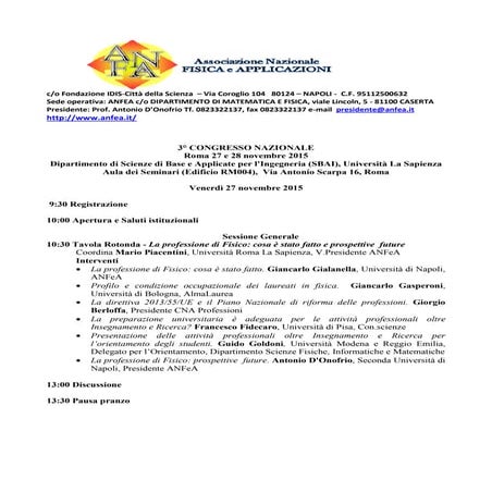 Programma_III_Congresso_Nazionale (1) | PDF