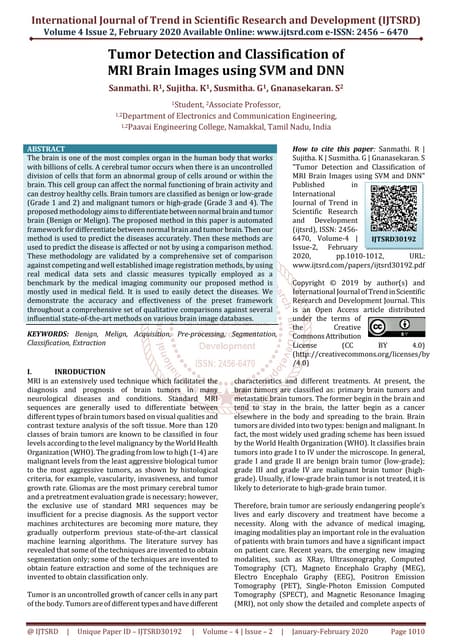 Discrete Wavelet Transform Based Brain Tumor Detection Using Haar Algorithm Pdf