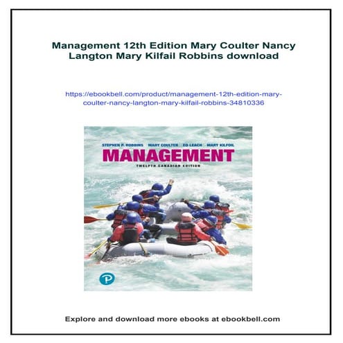 Management 12th Edition Mary Coulter Nancy Langton Mary Kilfail Robbins ...
