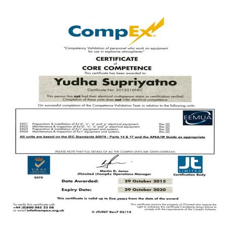 compEx certificate | PDF
