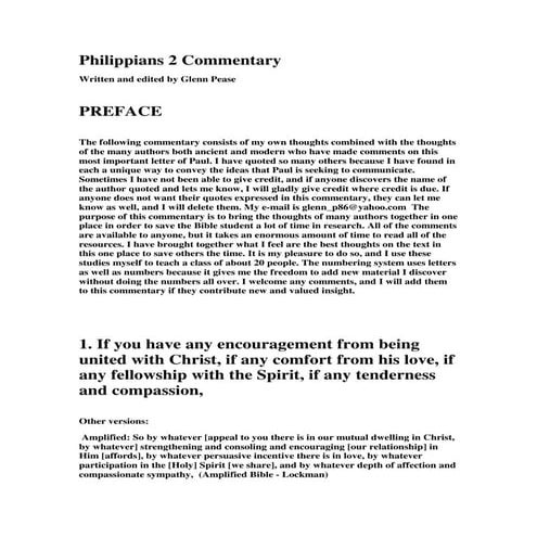 PHILIPPIANS 2 COMMENTARY | PDF