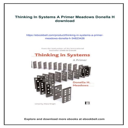 Thinking In Systems A Primer Meadows Donella H | PDF