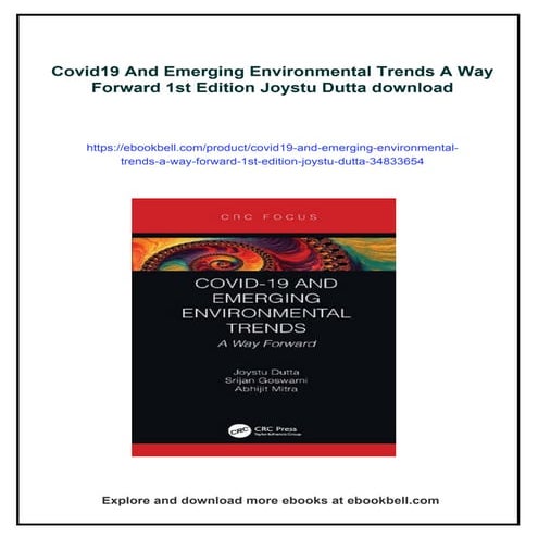 Covid19 And Emerging Environmental Trends A Way Forward 1st Edition ...