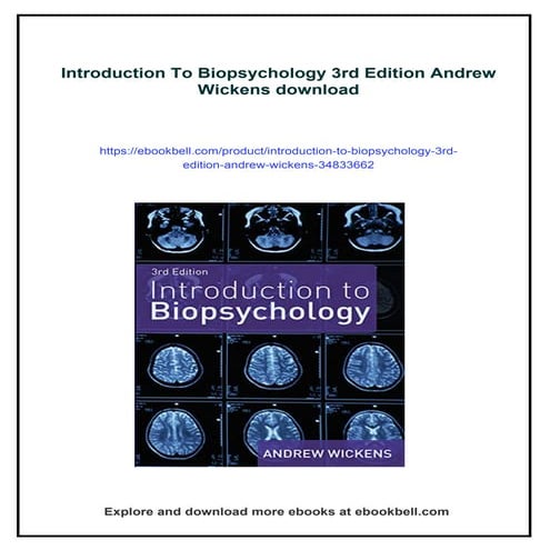 Introduction To Biopsychology 3rd Edition Andrew Wickens | PDF