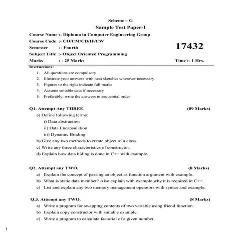 17432 Object Oriented Programming Pdf Programming Languages Computing 1369