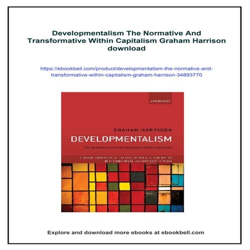 Developmentalism The Normative And Transformative Within Capitalism ...