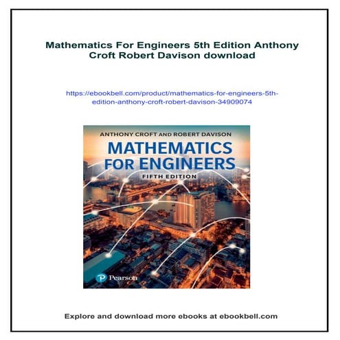 Mathematics For Engineers 5th Edition Anthony Croft Robert Davison | PDF