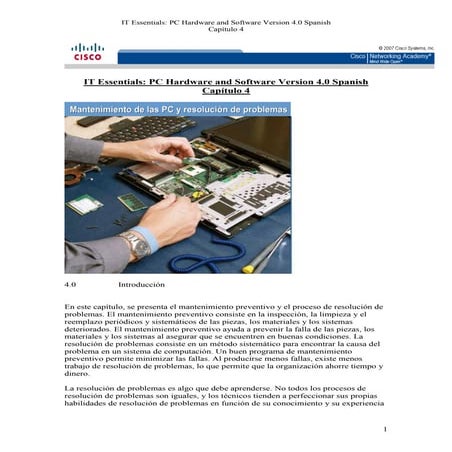 capitulo-4-it-essentials-pc-hardware-and-software-version-40-spanish | PDF