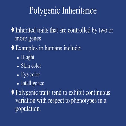 Polygenic Inheritance Examples