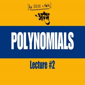 Polynomials notes and questions class 10 | PDF