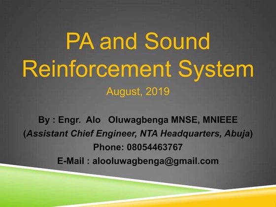 PA system - Analog v/s Digital Technology | PPTX