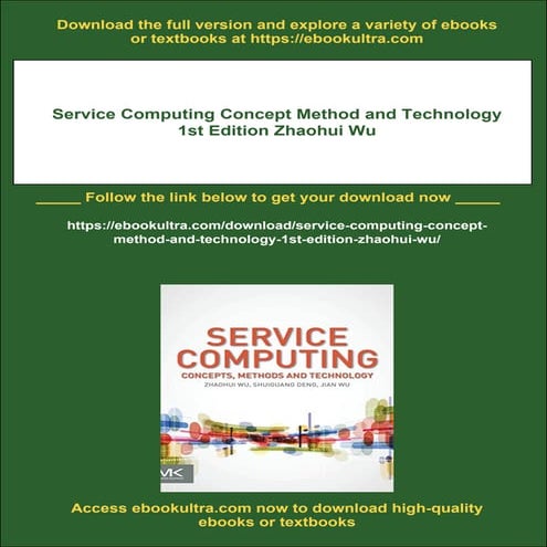 Service Computing Concept Method and Technology 1st Edition Zhaohui Wu ...