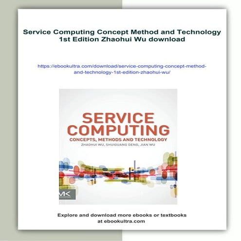 Service Computing Concept Method and Technology 1st Edition Zhaohui Wu ...
