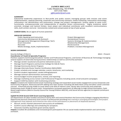 Bryant James Resume | PDF